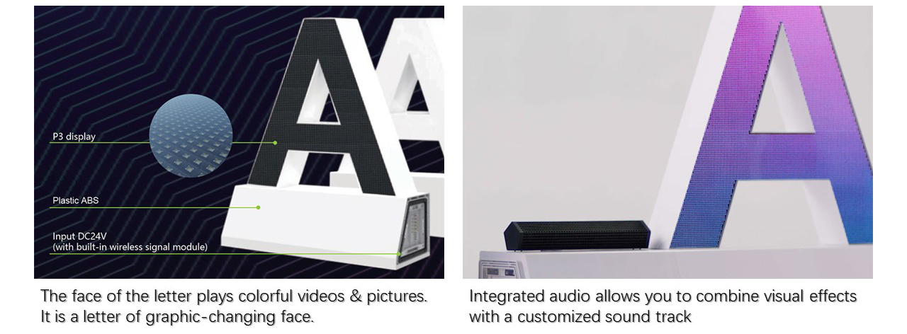 Free Splicing LED Letter Display for Showing Name in Events